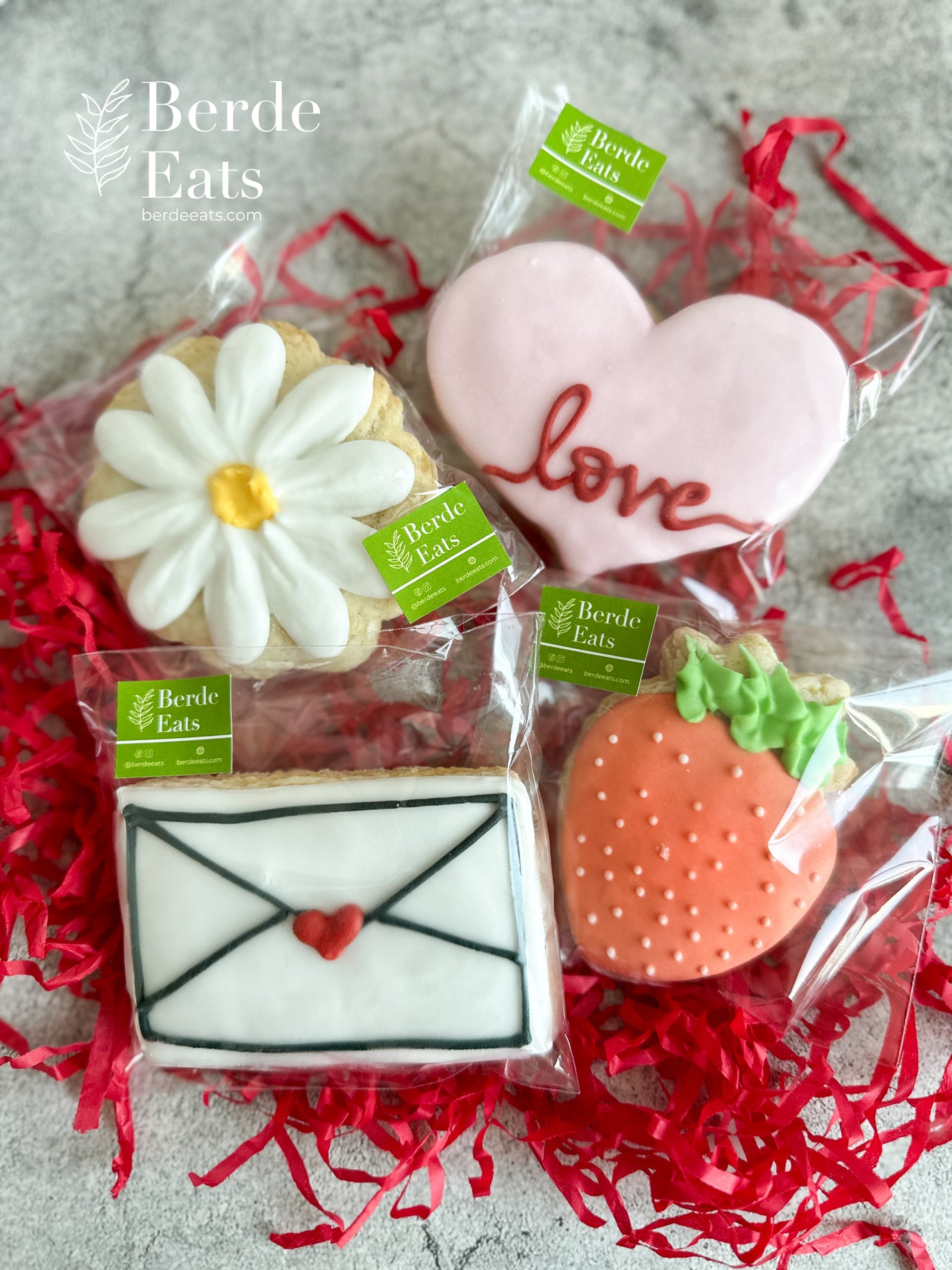 Valentines Sugar Cookie Box (set of 4) – Berde Eats - Vegan Grocery